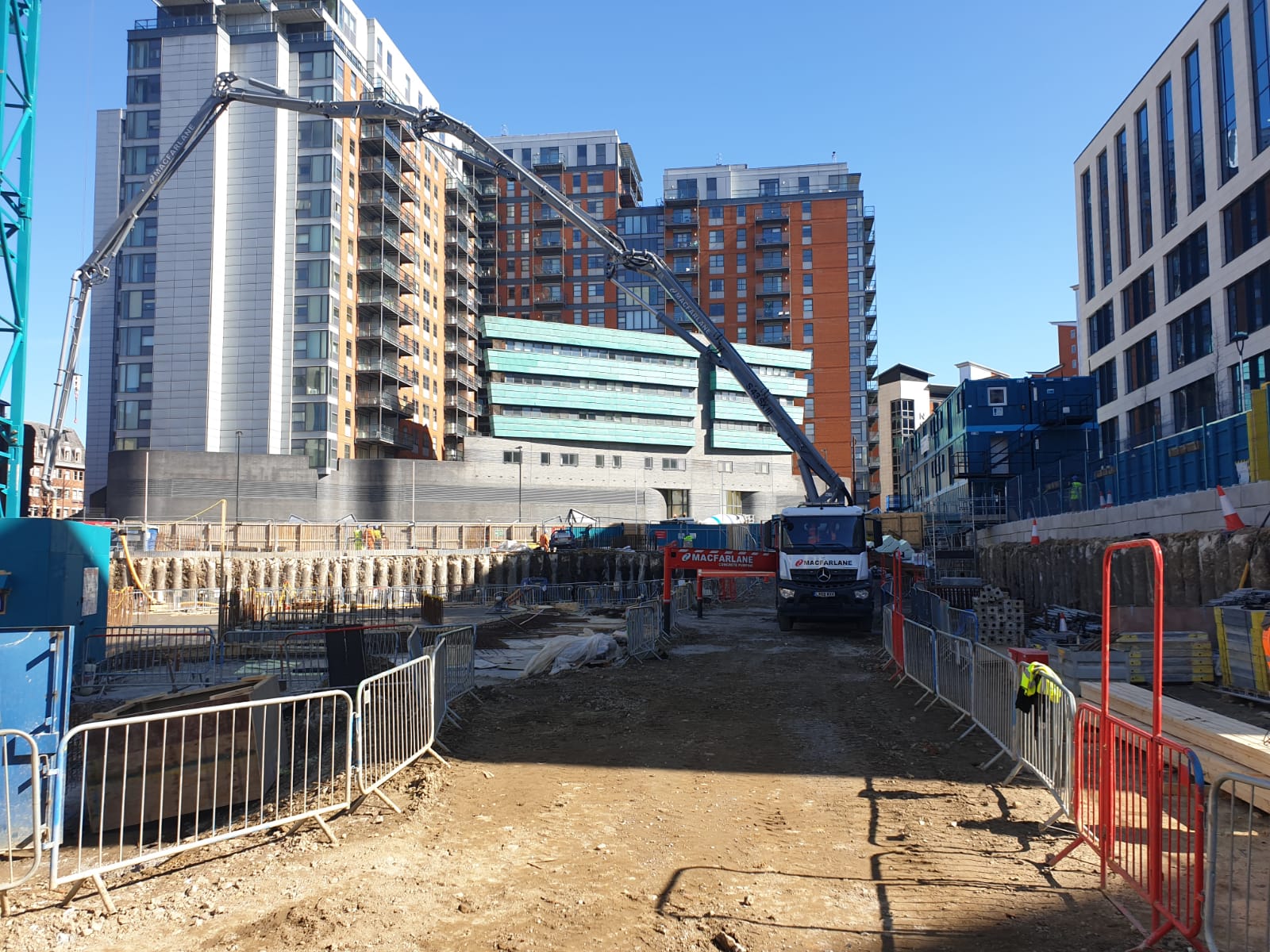 Multi-story tower blocks in Leeds -Macfarlane Concrete Pumping Ltd
