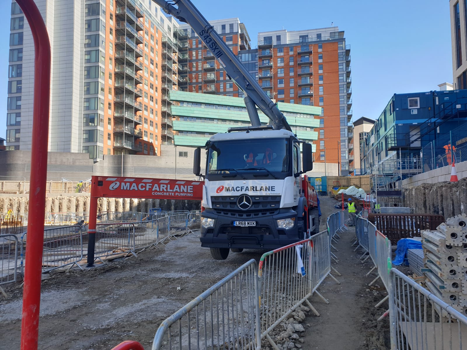 Multi-story tower blocks in Leeds -Macfarlane Concrete Pumping Ltd