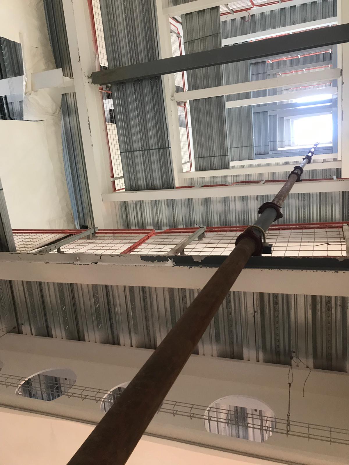 Crane infill for hi-rise project -Macfarlane Concrete Pumping Ltd