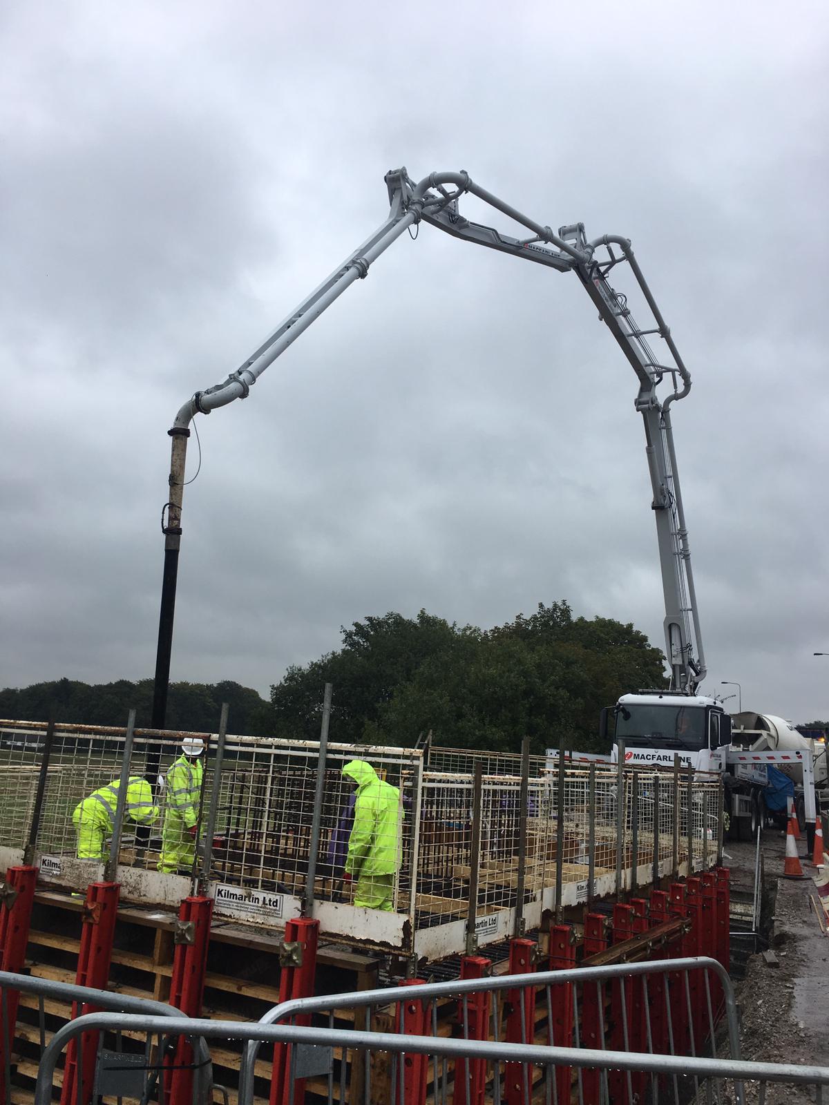 Motorway near Manchester - Macfarlane Concrete Pumping LtdMacfarlane ...