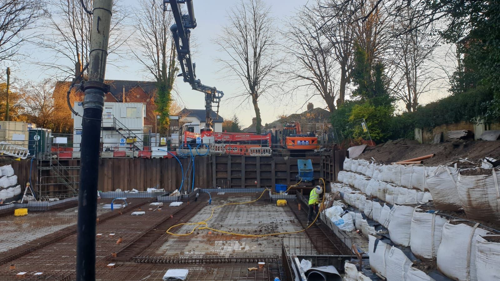 Manchester Outdoor Concrete Pour - Macfarlane Concrete Pumping ...
